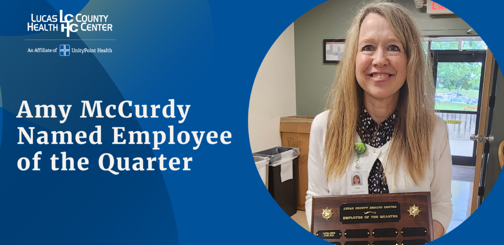 Amy McCurdy Named Employee of the Quarter | Lucas County Health Center ...